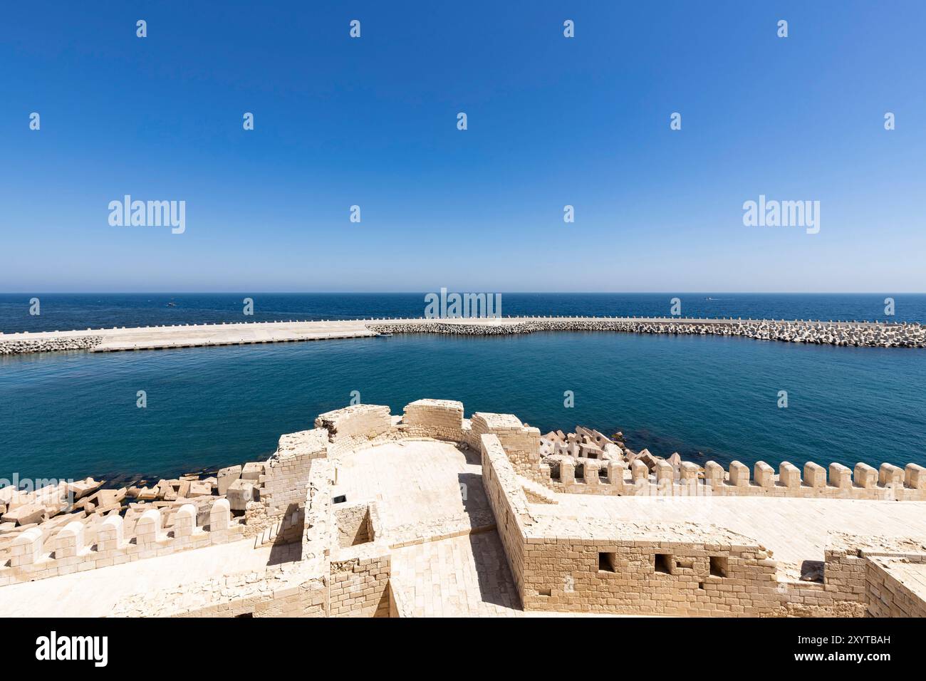 Qaitbay Citadel, 15th century fortress, northern tip of ancient Pharos ...
