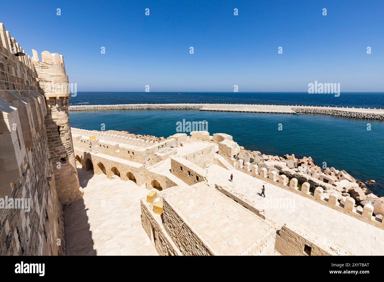 Qaitbay Citadel, 15th century fortress, northern tip of ancient Pharos ...