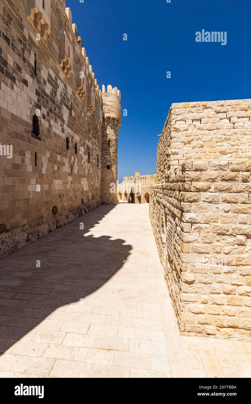 Qaitbay Citadel, 15th century fortress, northern tip of ancient Pharos ...