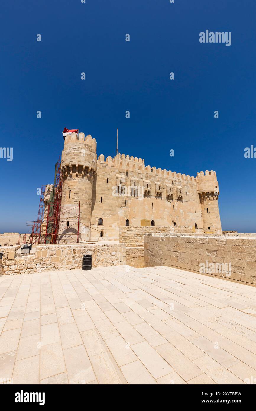 Qaitbay Citadel, 15th century fortress, northern tip of ancient Pharos ...