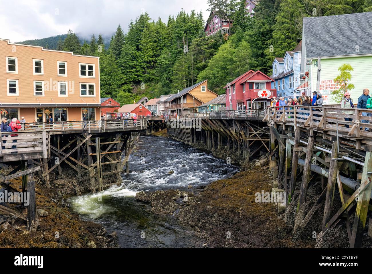 Historic Creek Street in Ketchikan, Alaska, USA Stock Photo - Alamy