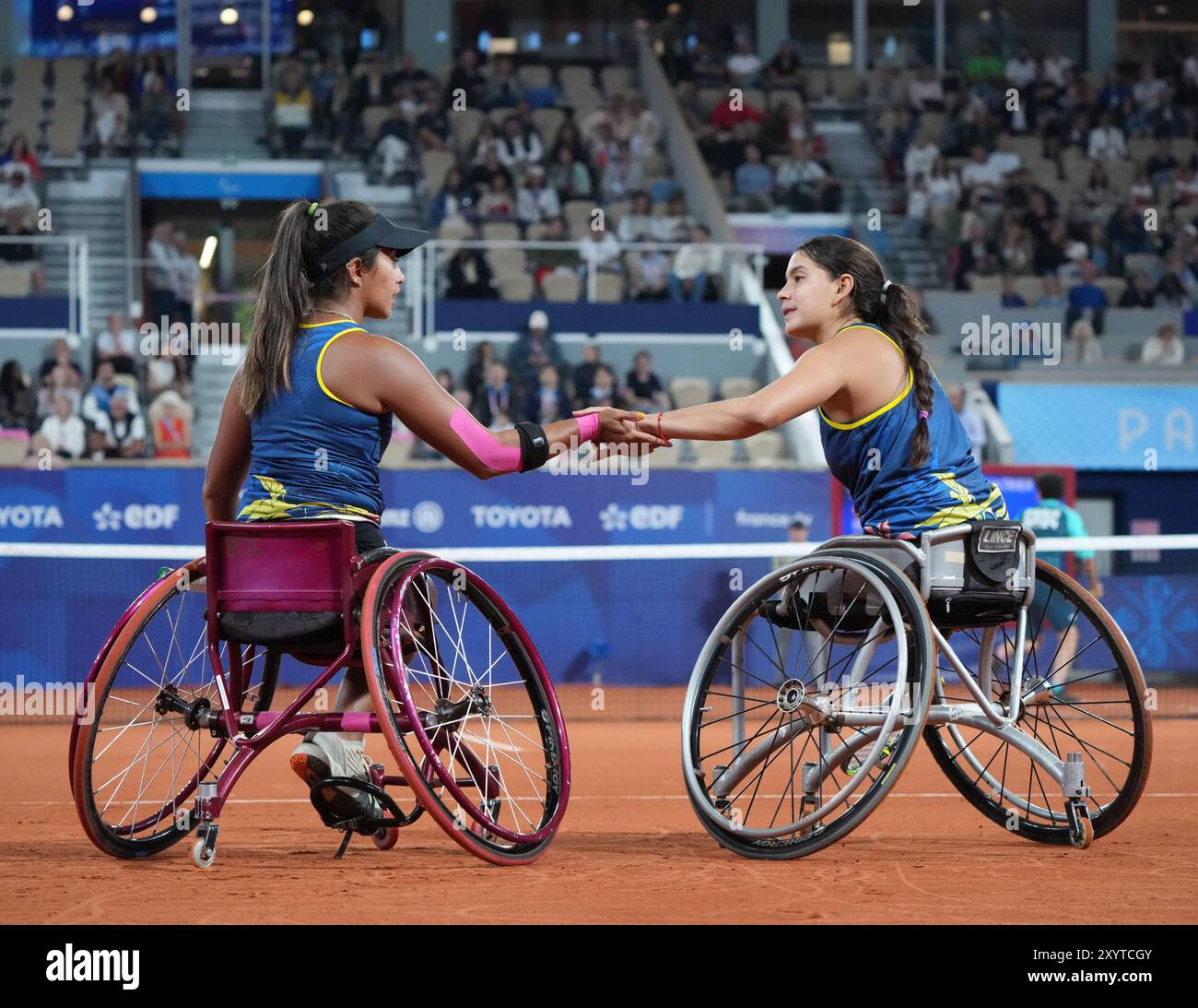 Paris, France. 30th Aug, 2024. Angelica Bernal (L) /Zuleinny Rodriguez ...