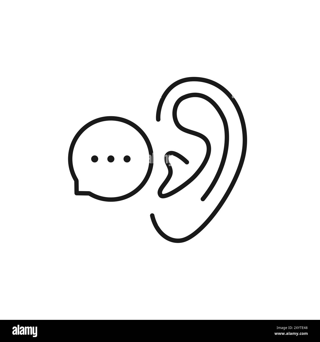 Whisper icon Black and White Stock Photos & Images - Alamy