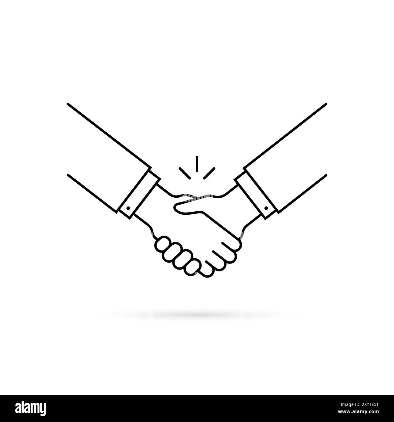 thin line handshake like partnership icon Stock Vector Image & Art - Alamy