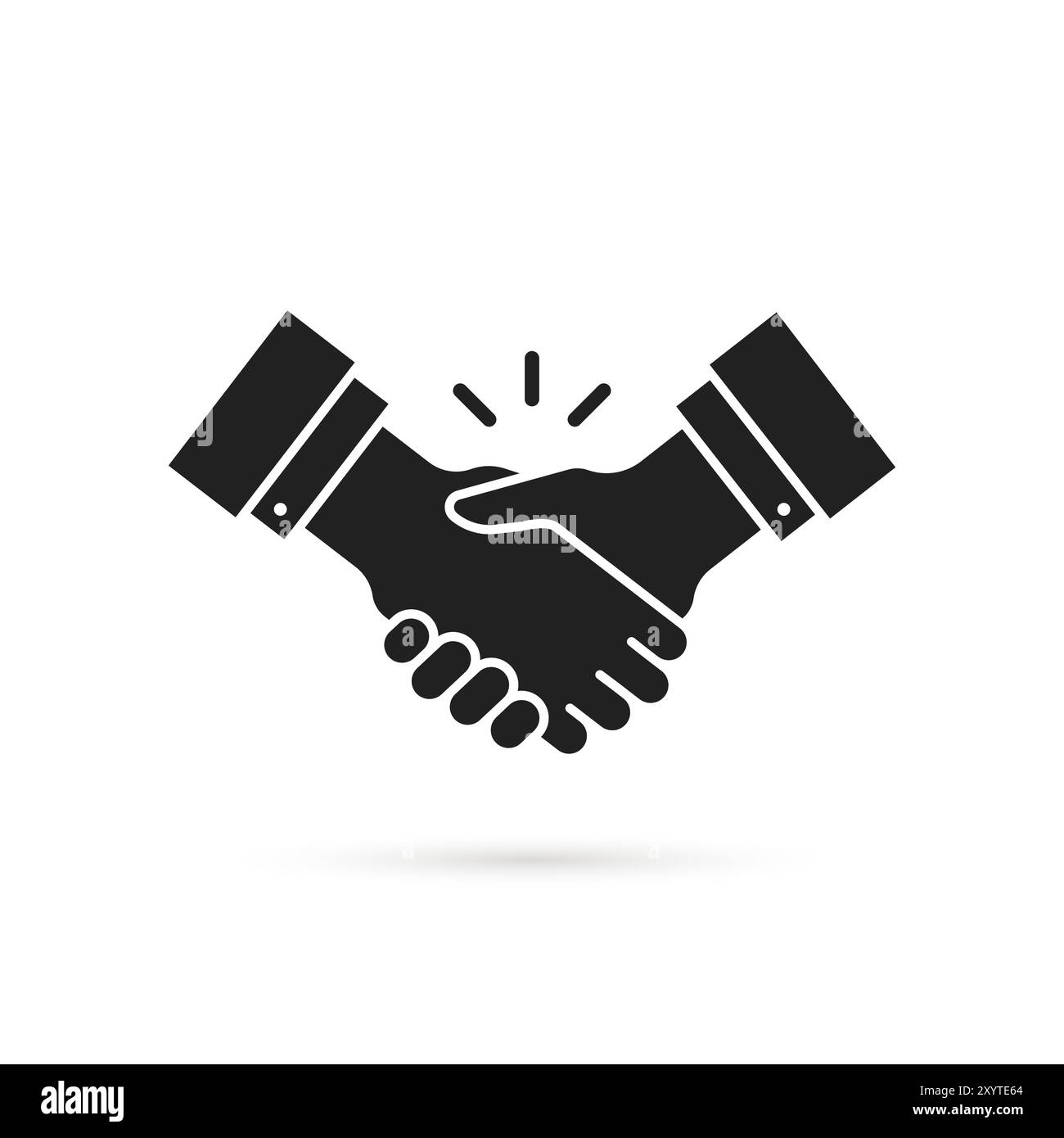 Black handshake icon hi-res stock photography and images - Alamy