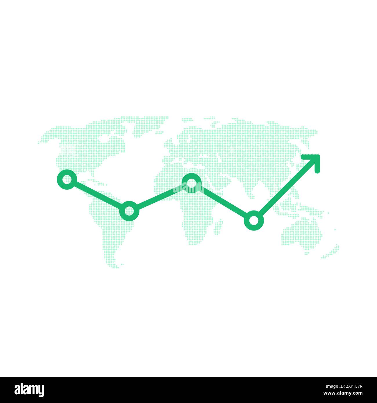 global economic growth with world map Stock Vector Image & Art - Alamy