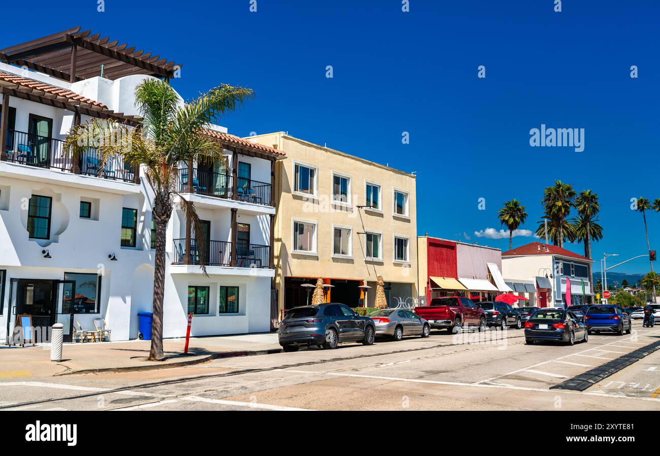 Traditional houses at waterfront in Santa Cruz, a popular tourist ...