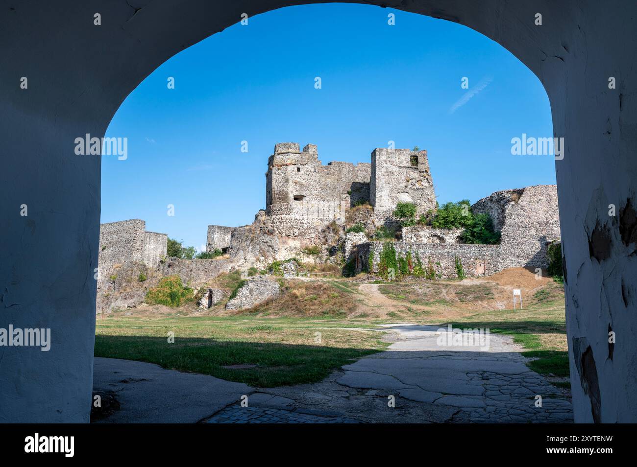 Ruins of the Levice Castle. Levicky hrad, Slovakia Stock Photo - Alamy
