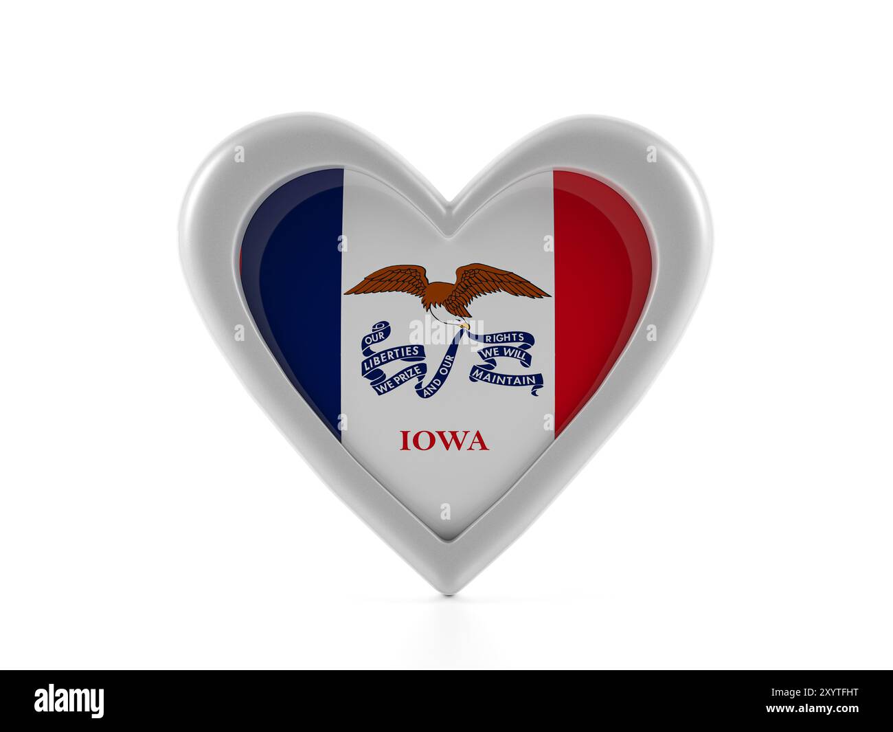 Iowa state heart flag hi-res stock photography and images - Alamy