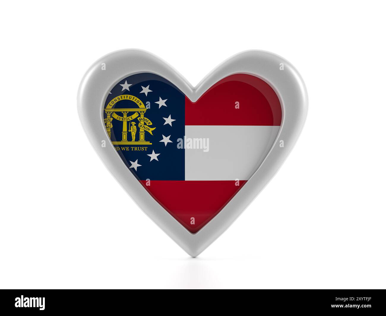 Georgia 3d heart flag hi-res stock photography and images - Alamy
