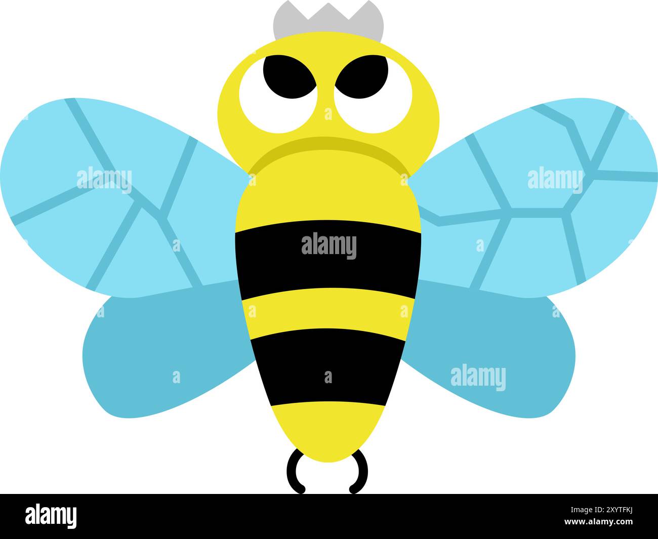 Vector cartoon bumblebee. Funny prehistoric insect. Woodland beetle ...