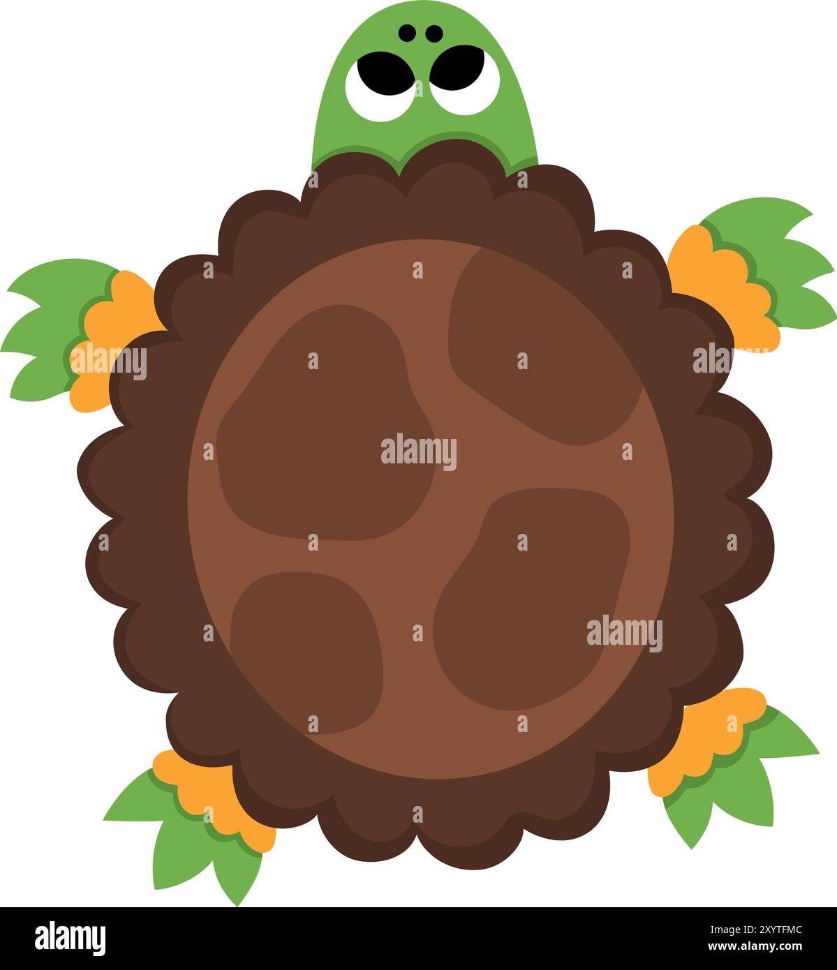 Vector archelon icon. Cute dinosaur illustration for kids. Funny turtle ...