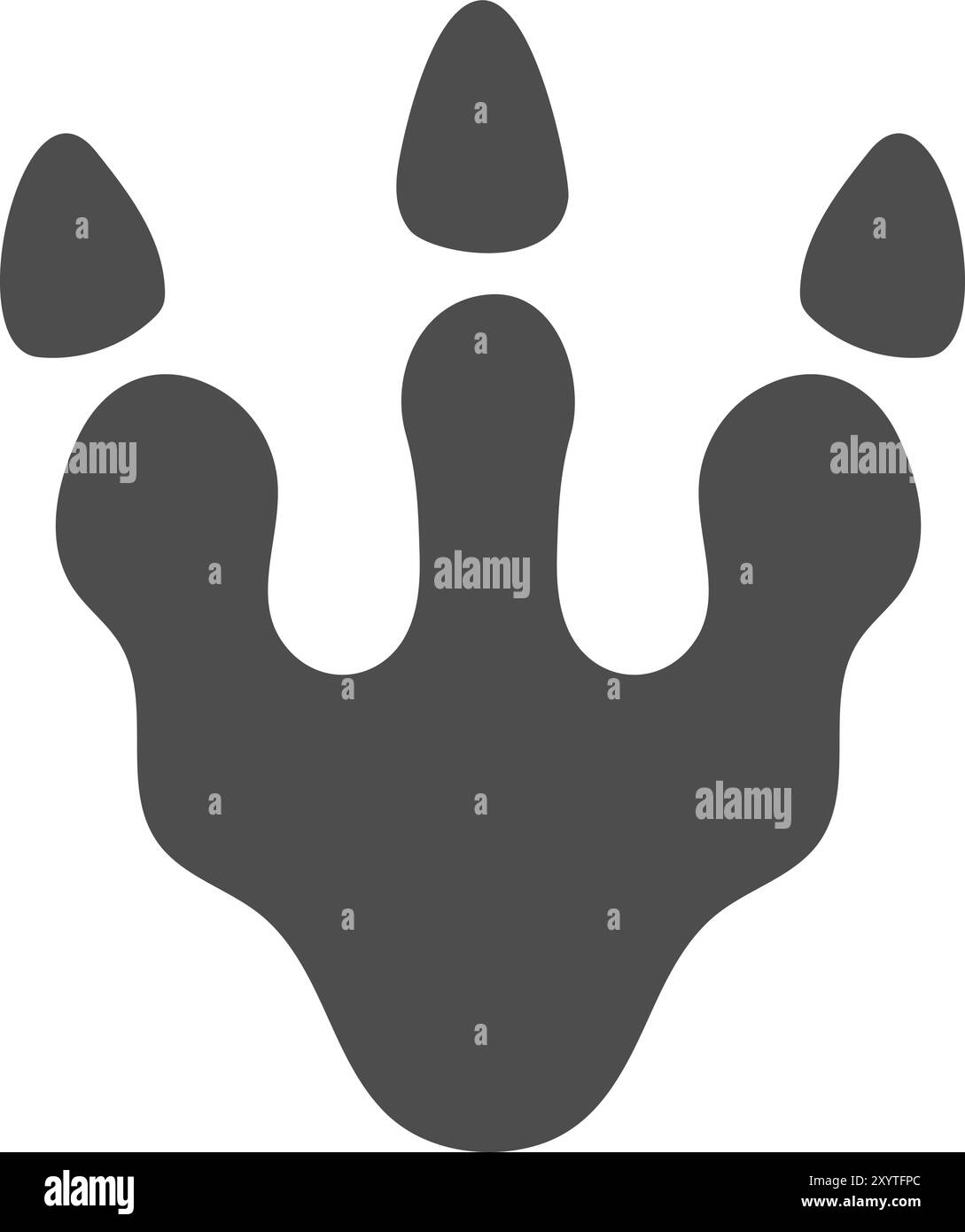 Vector dinosaur footstep icon. Dino foot imprint illustration for kids ...