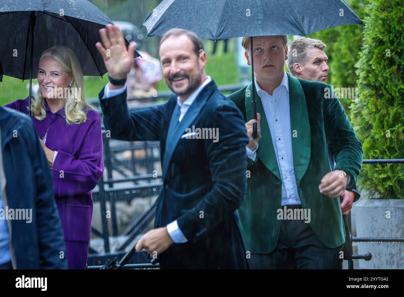 Geiranger 20240830. Crown Prince Haakon, Crown Princess Mette.Marit and ...