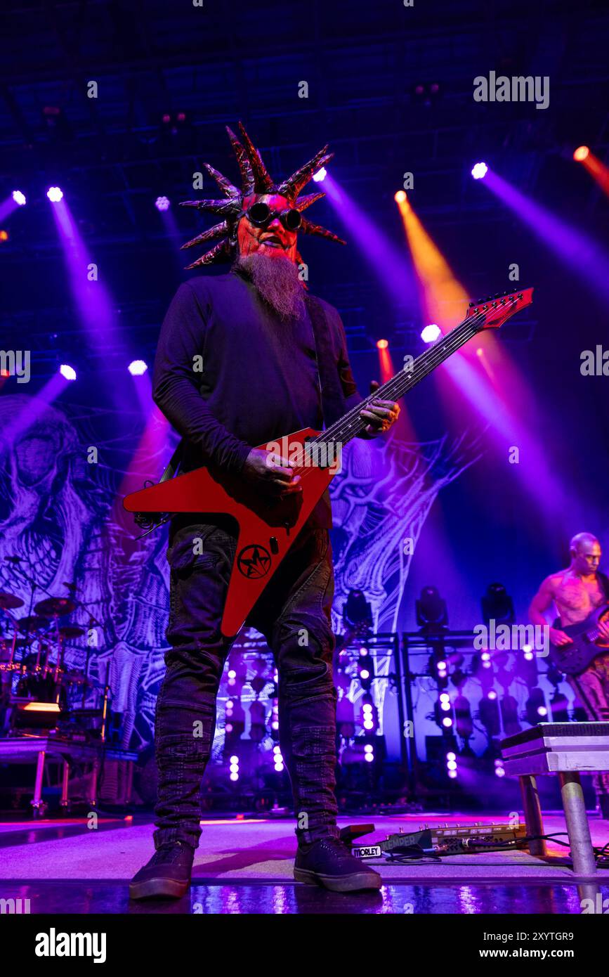 Madison, USA. 30th Aug, 2024. Greg Tribbett of Mudvayne at The Sylvee ...