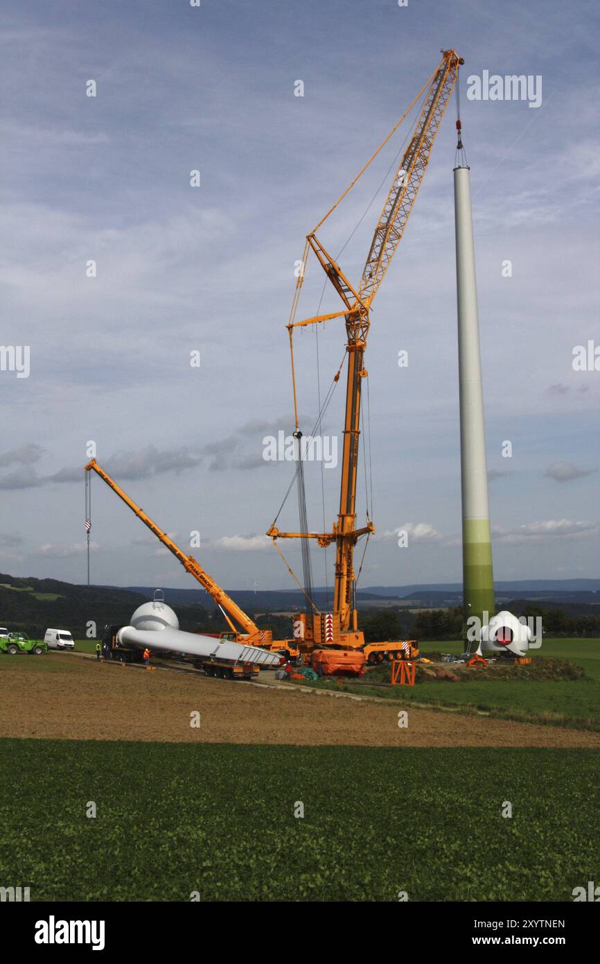 Wind turbine assembly Stock Photo - Alamy