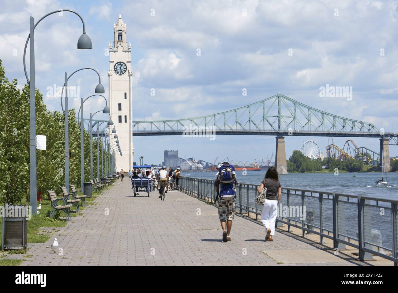 Montreal, Canada, July 26, 2008: Montreal clock tower located at the ...