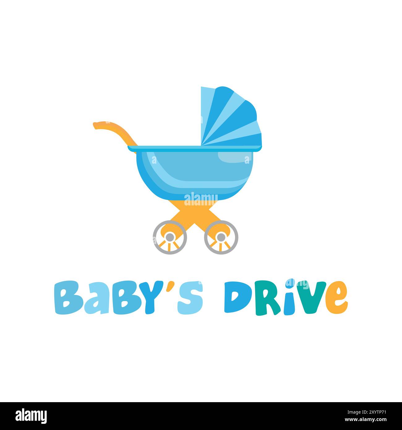Simple vector illustration of baby stroller baby's drive Stock Vector ...