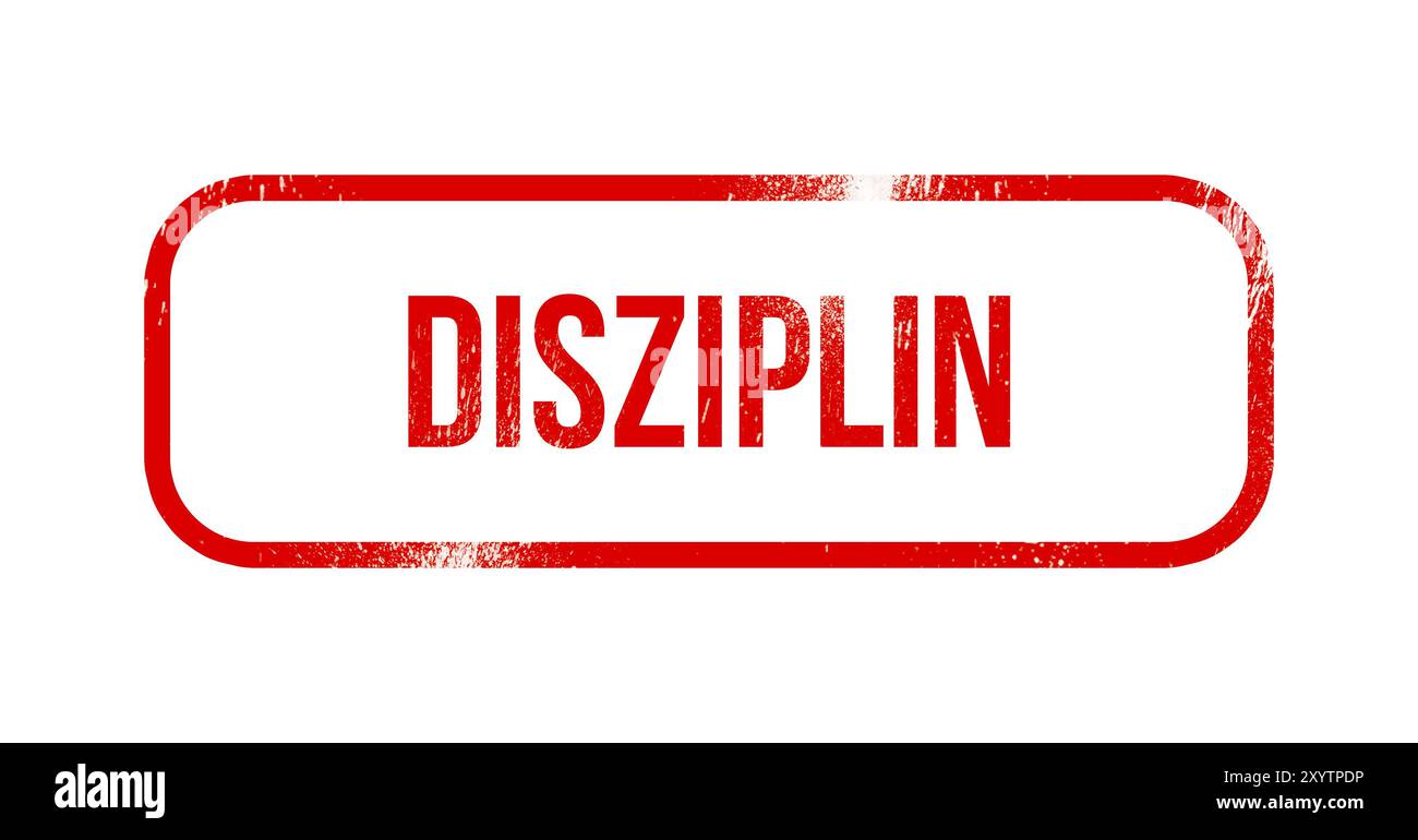 Discipline, red grunge rubber, stamp Stock Photo - Alamy