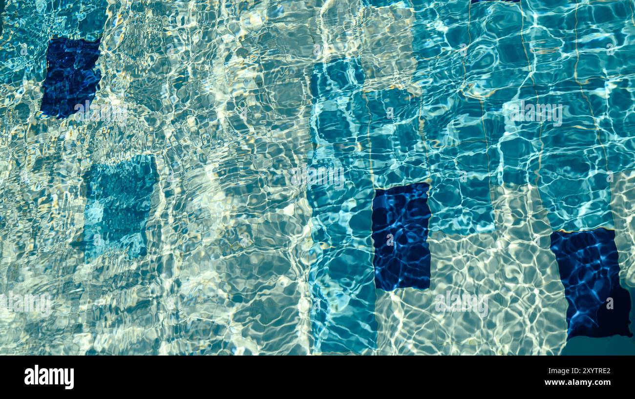 Swimming Pool Surface With Light Reflection and Water Ripple Patterns ...