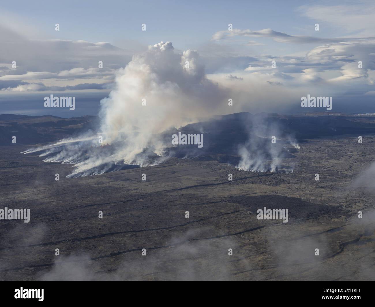 Aerial view open burning near hi-res stock photography and images - Alamy
