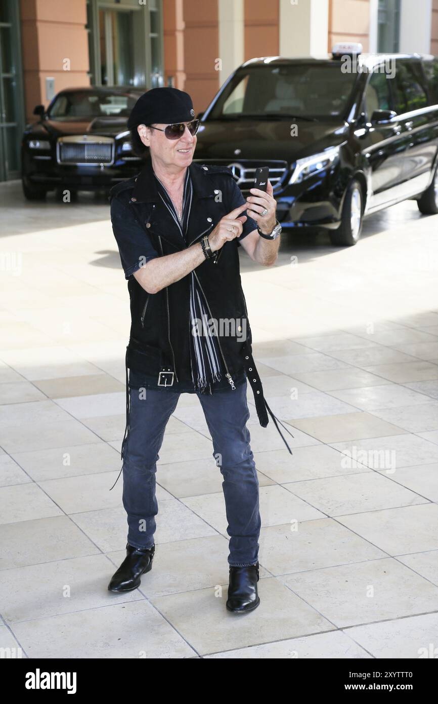 Drummer Mikkey Dee of the hard rock band Scorpions receives a yellow ...