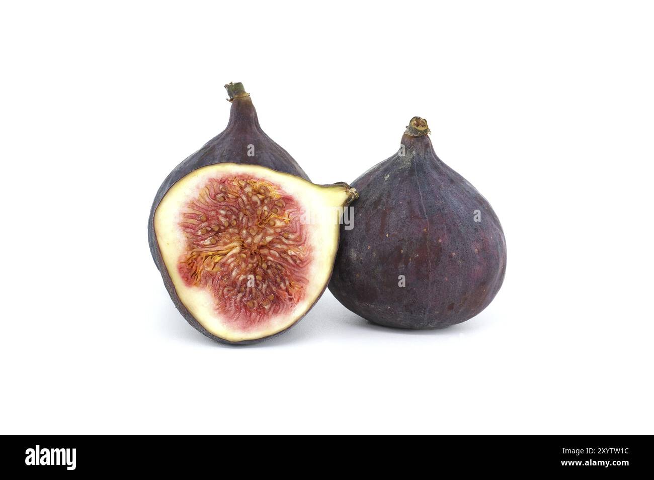 Ripe fresh fig fruits isolated on white background, full depth of field ...