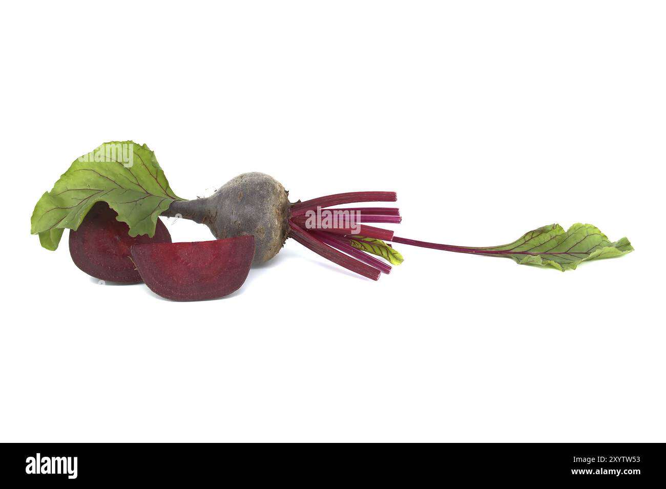 Fresh whole and sliced beet, beetroot isolated on white background ...