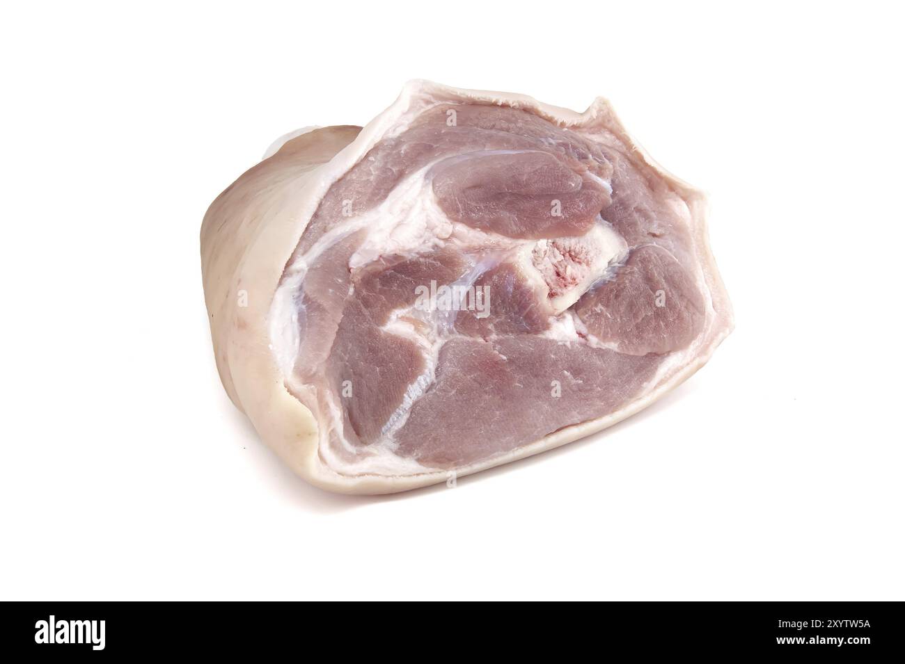 Uncooked fresh raw pork shank isolated on white background Stock Photo ...