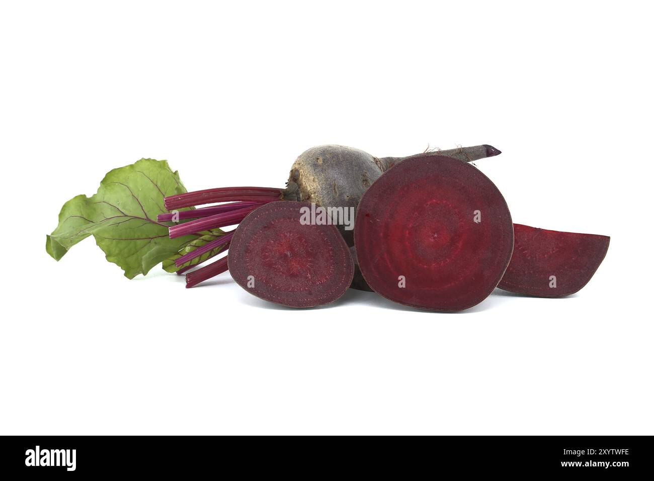 Raw whole and sliced baby beetroot isolated on white background Stock ...