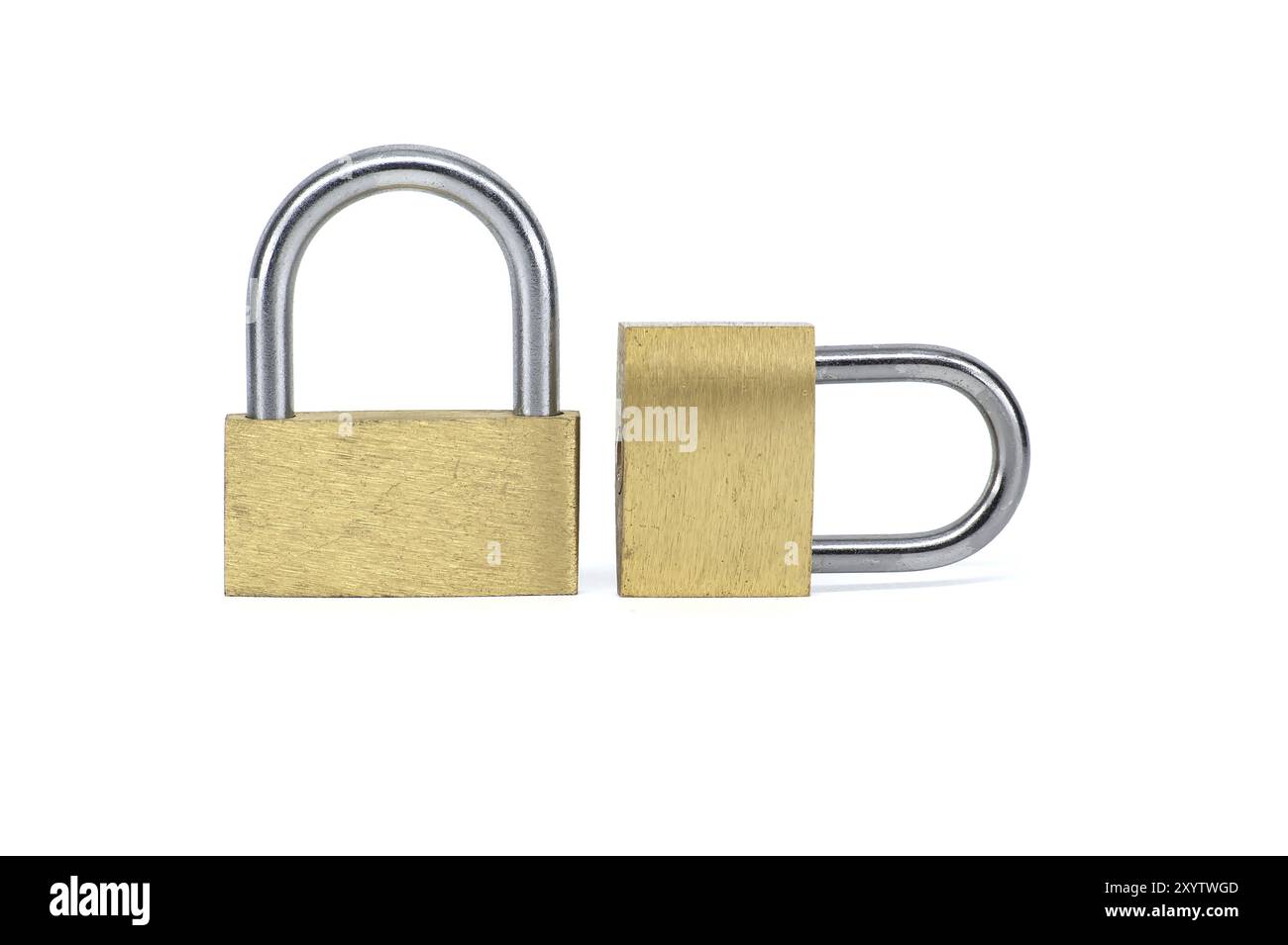 Gold coloured padlock Cut Out Stock Images & Pictures - Alamy