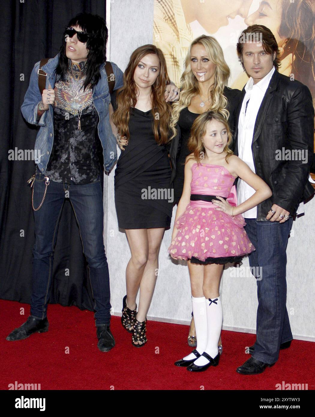 Billy Ray Cyrus, Tish Cyrus, Brandi Cyrus and Trace Cyrus at the Los ...