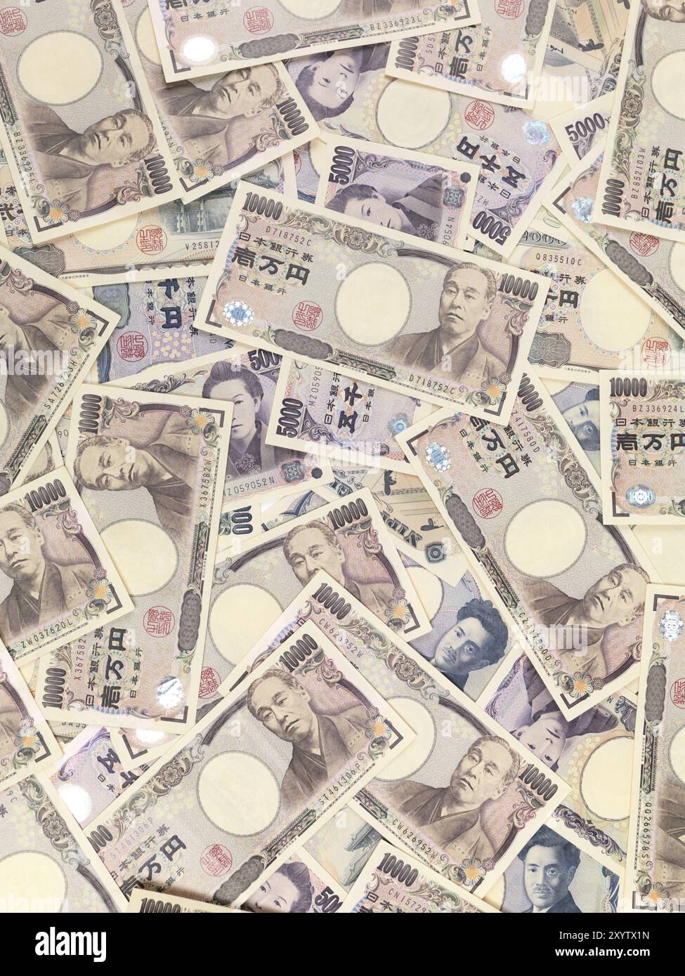 Japanese Yen money bills, closeup of currency background Stock Photo ...