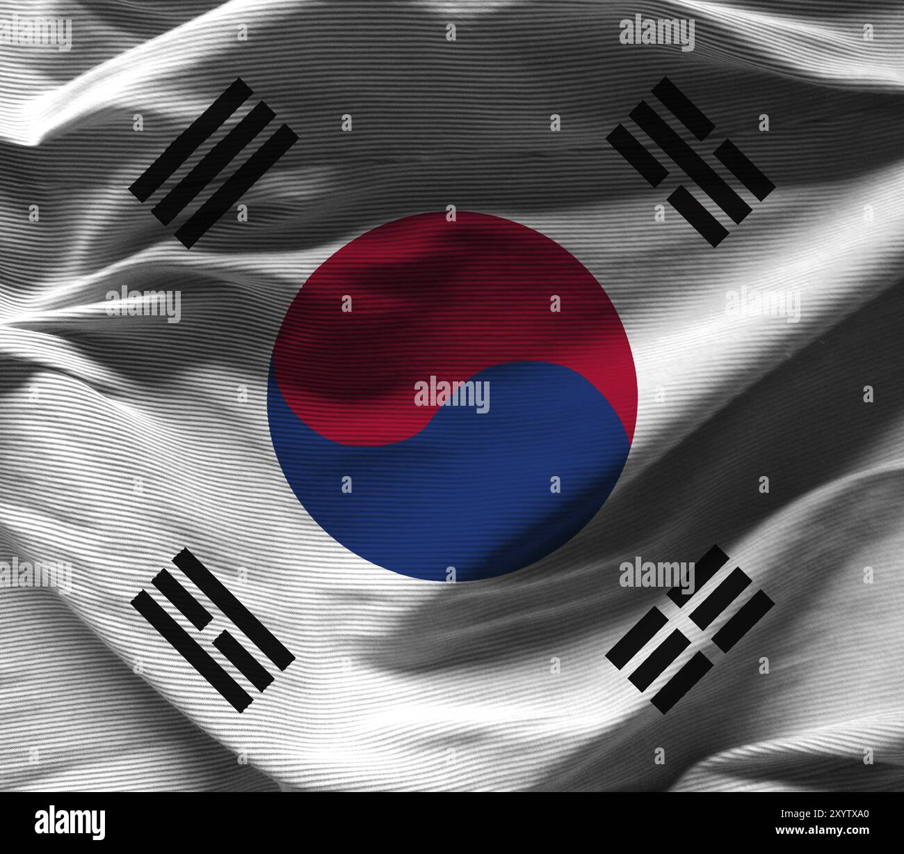 South Korea flag with texture on background Stock Photo - Alamy
