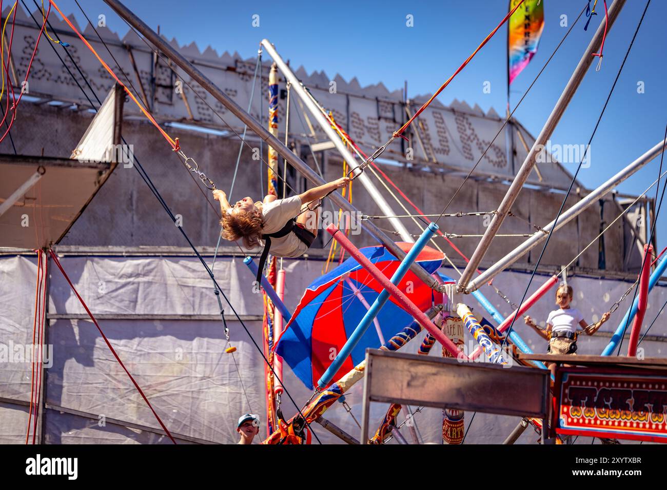 Gold Coast, Queensland, Australia - Aug 30, 2024: Amusement rides at ...