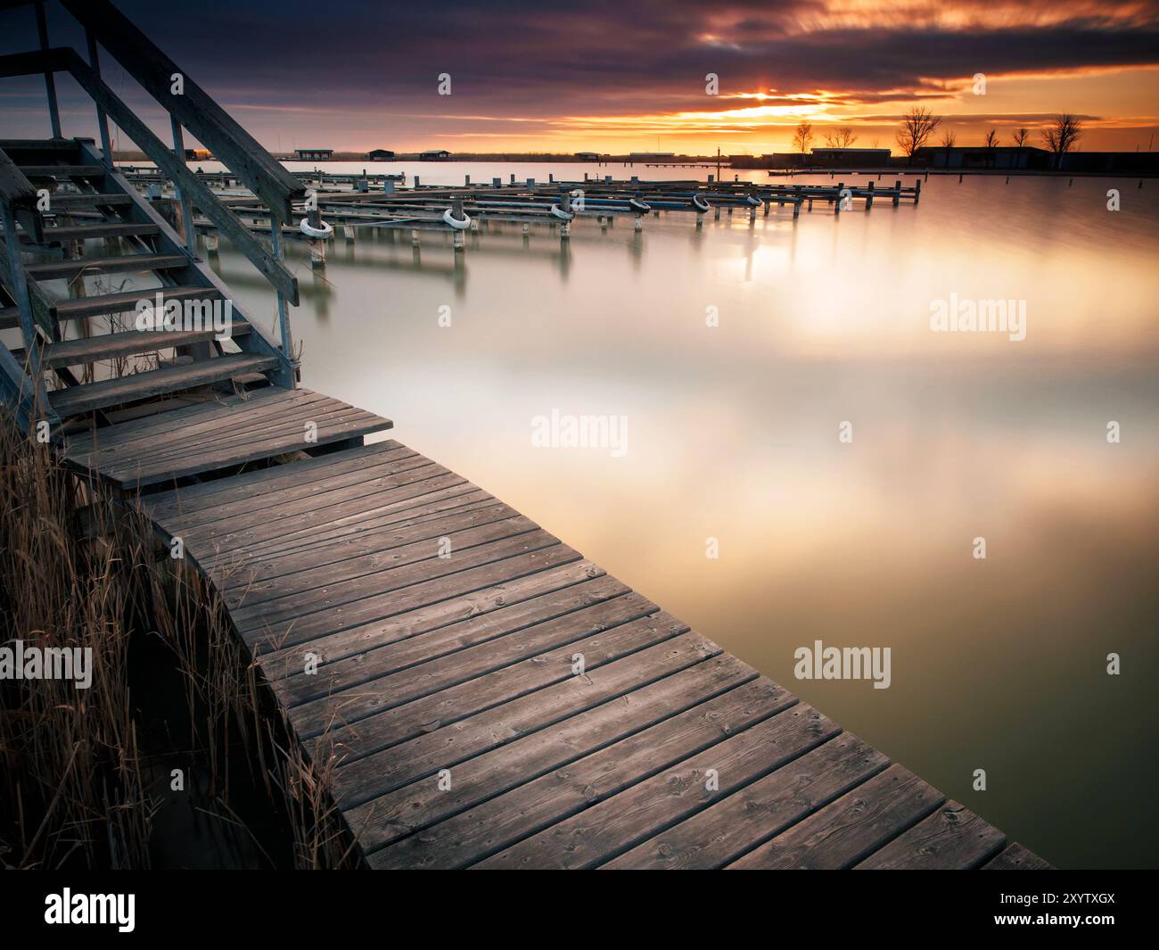 Rust am See Sunrise in the bay Stock Photo - Alamy