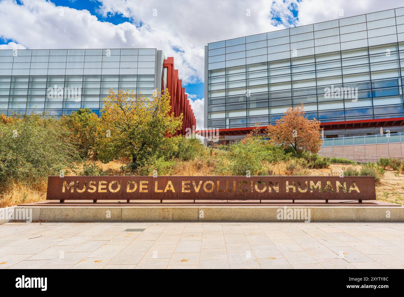 A striking view of the Museo de la Evolución Humana in Burgos, designed ...