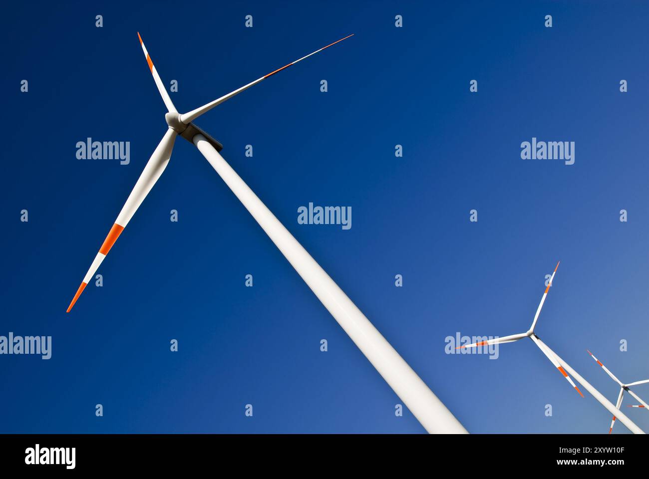 Wind turbines at an angle Stock Photo - Alamy