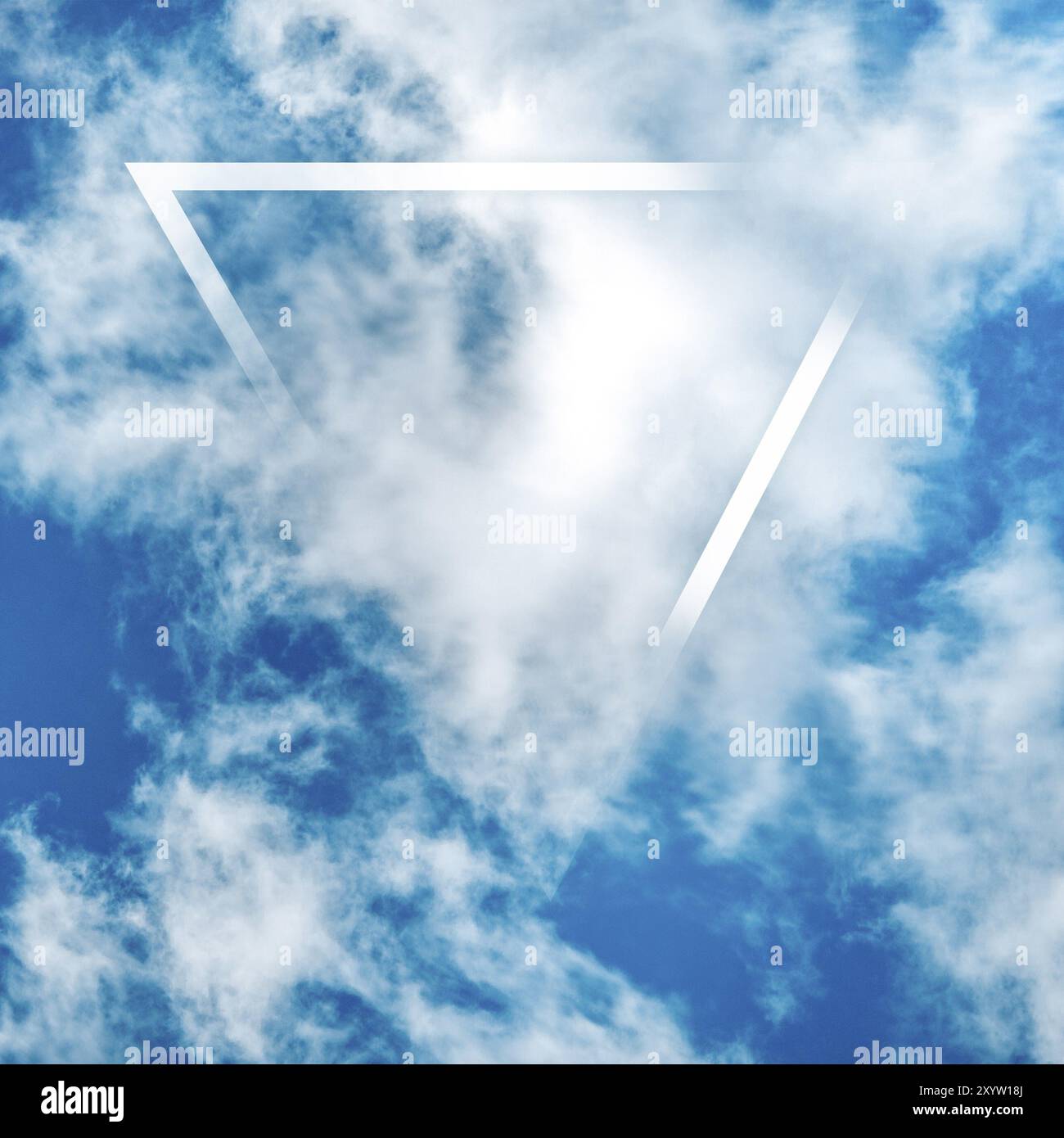 Abstract frame background, design template with copy space. Blue sky ...