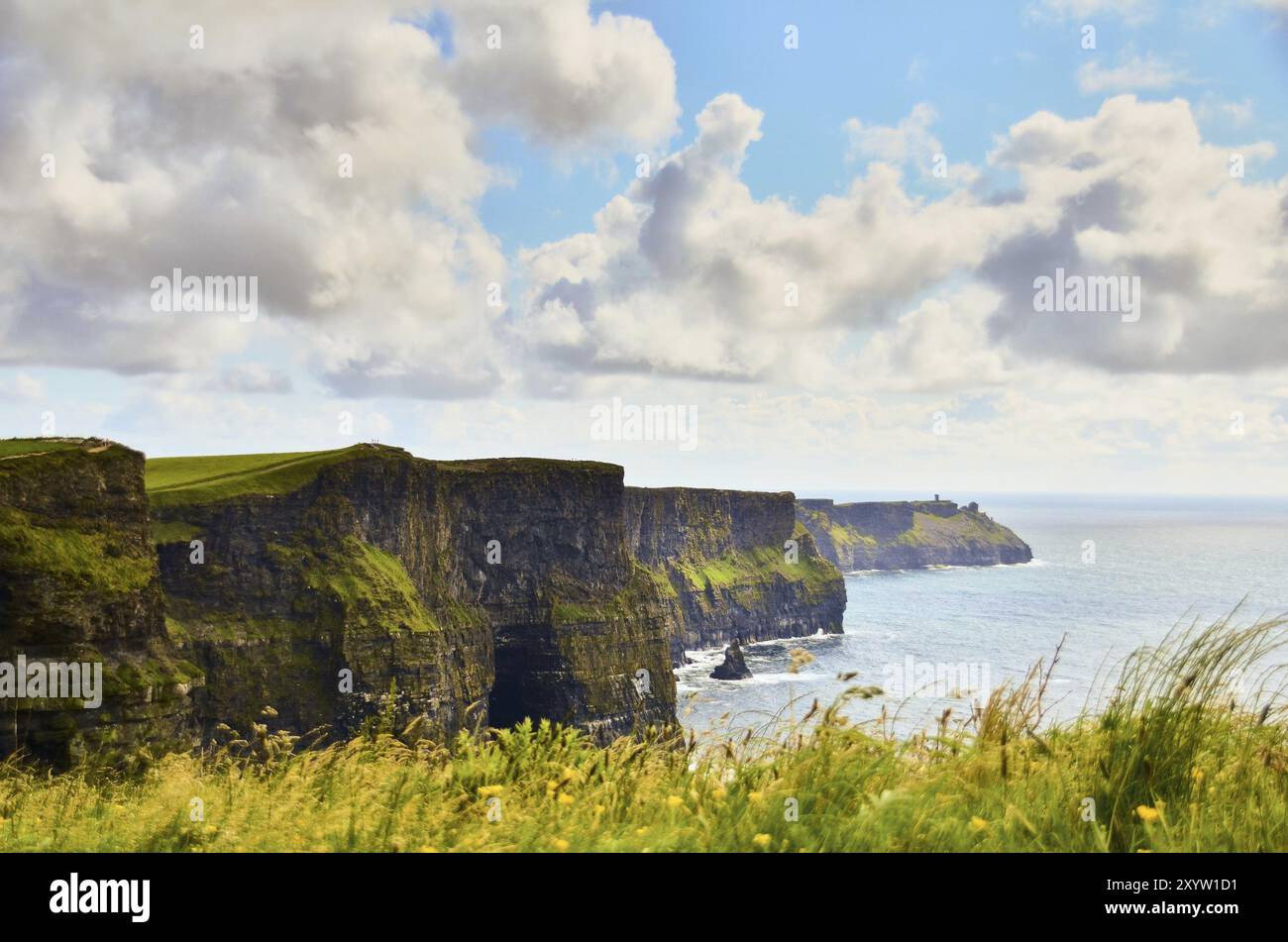 Cliffs of moher in county Clare, Ireland. One of the most popular ...