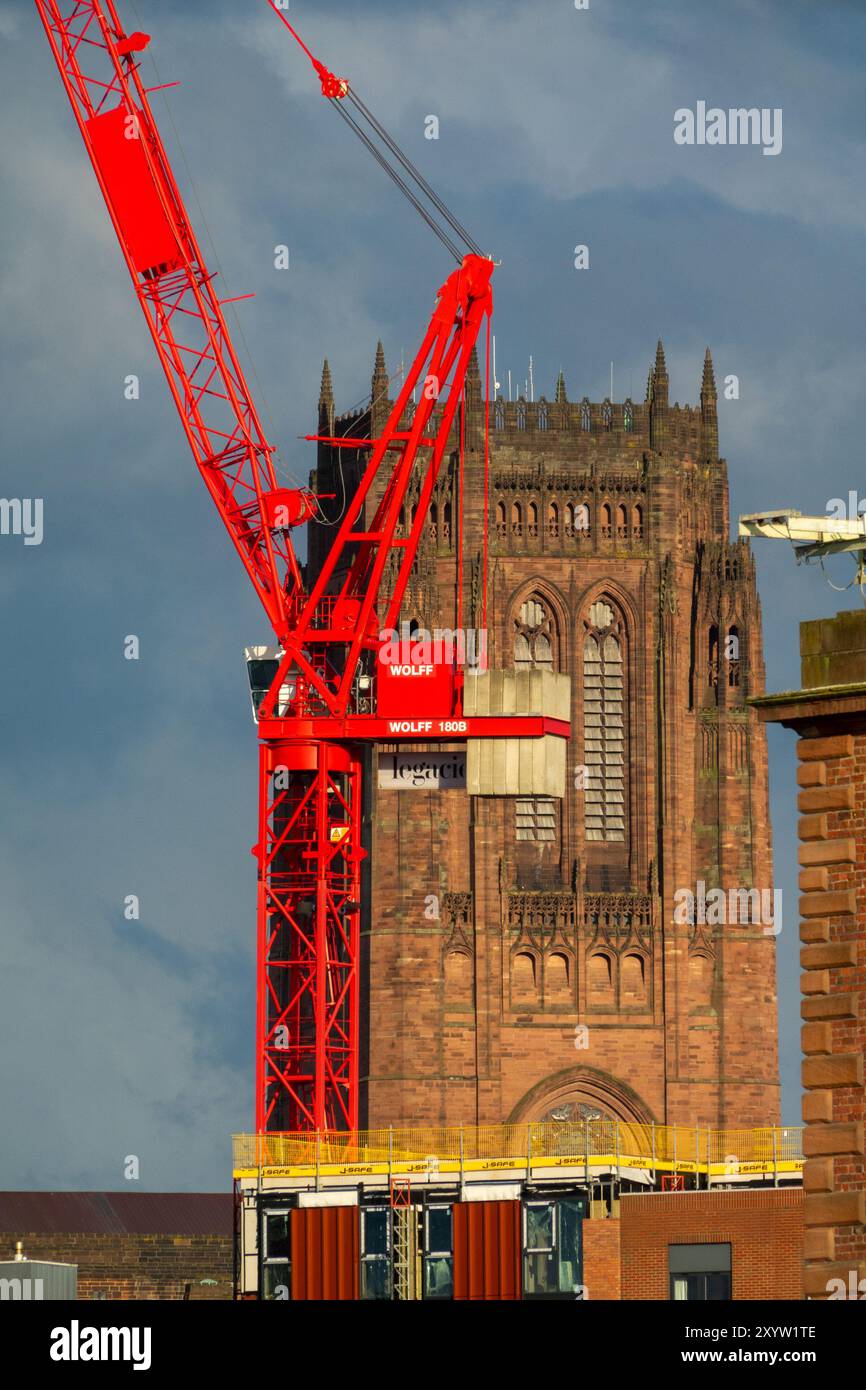 Construction cranes Liverpool Stock Photo - Alamy