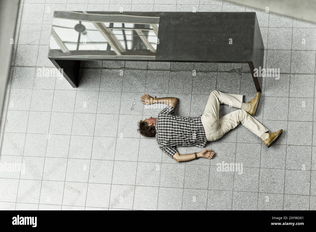 Man lying on ground fall hi-res stock photography and images - Alamy