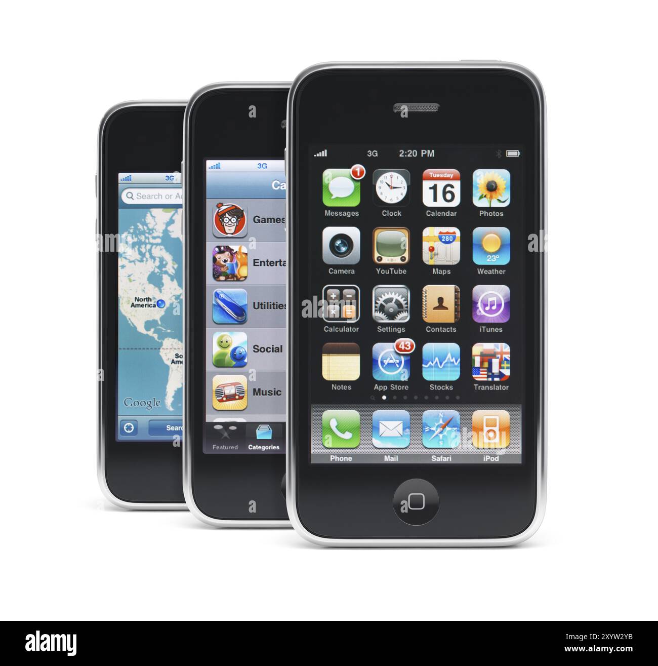 Apple iphones screen Cut Out Stock Images & Pictures - Alamy