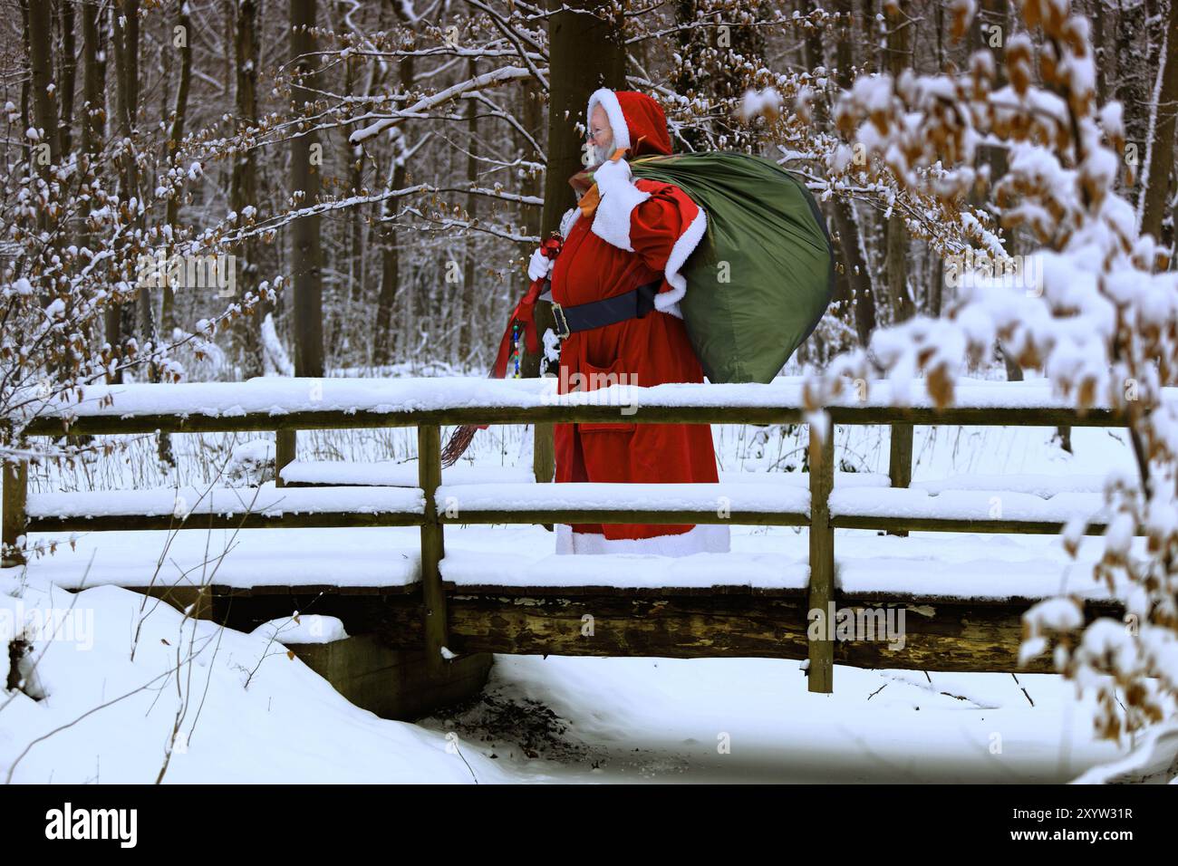 St. Nicholas on his way to the children Stock Photo - Alamy