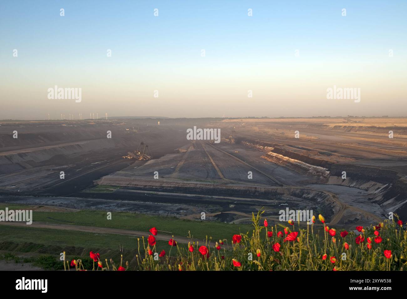 Garzweiler open-cast mine at sunrise Stock Photo - Alamy