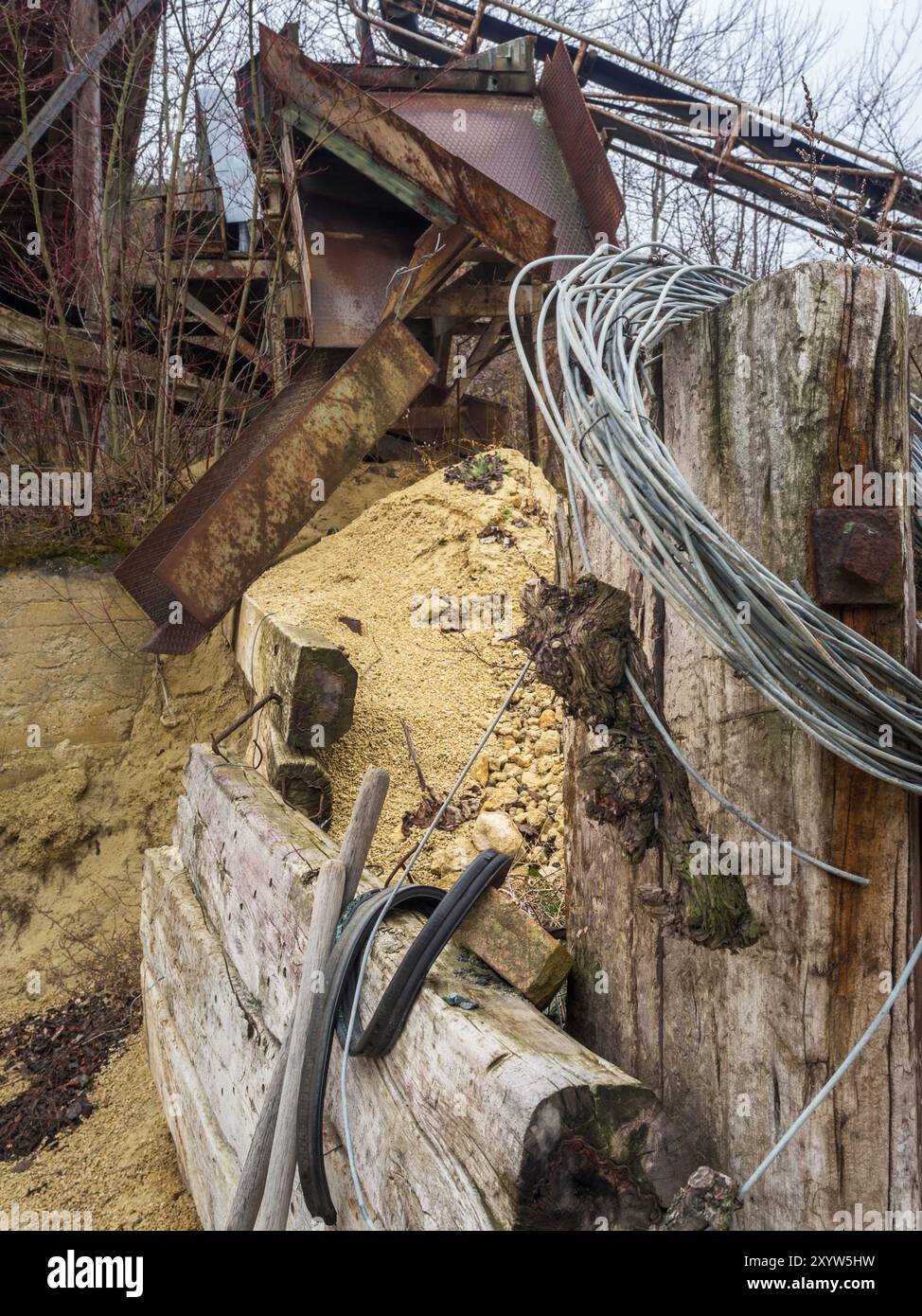 Machines in the old mine Stock Photo - Alamy