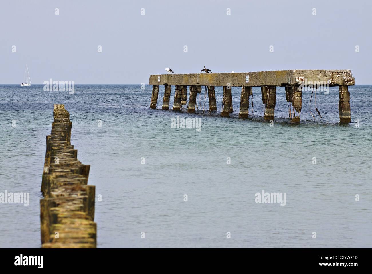 Broken bridge sea coastal wave hi-res stock photography and images - Alamy