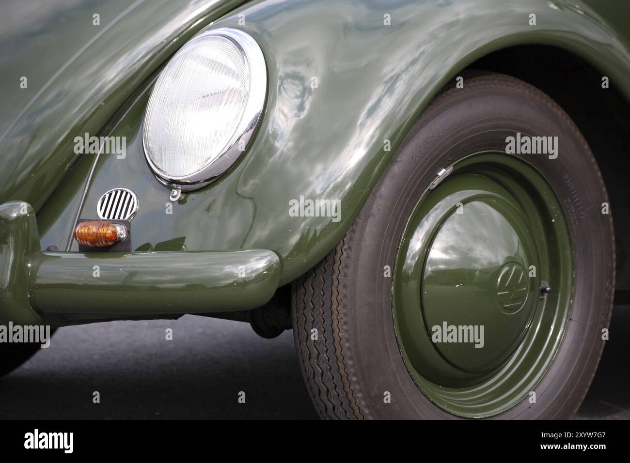 Ancient beetle in military green Stock Photo - Alamy