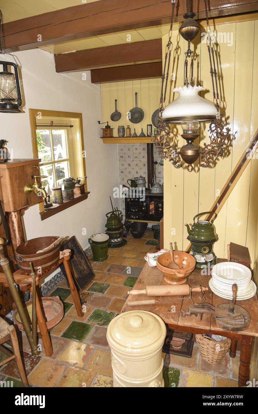 Texel, Netherlands. June 2022. The interior of a Dutch living room from ...