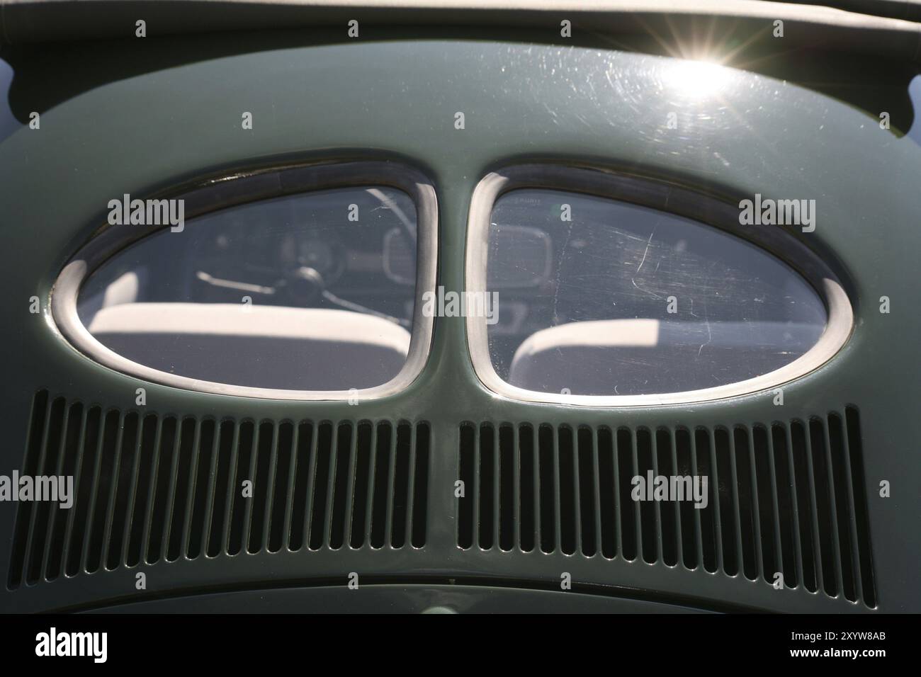 Rear window of an old VW Stock Photo - Alamy